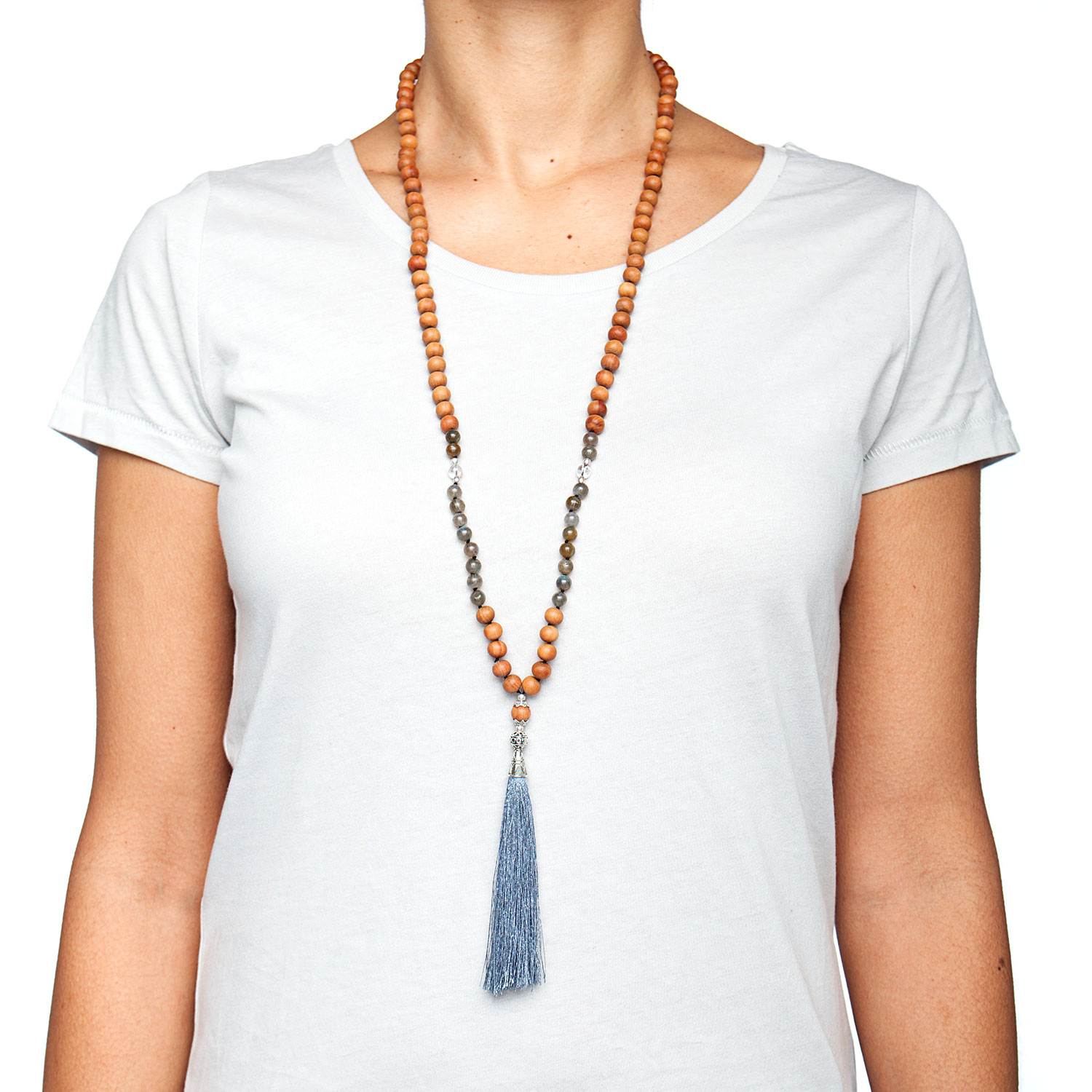 Yoga shop :: Accessori Yoga :: Mala indiano :: Collana Mala Labradorite ...