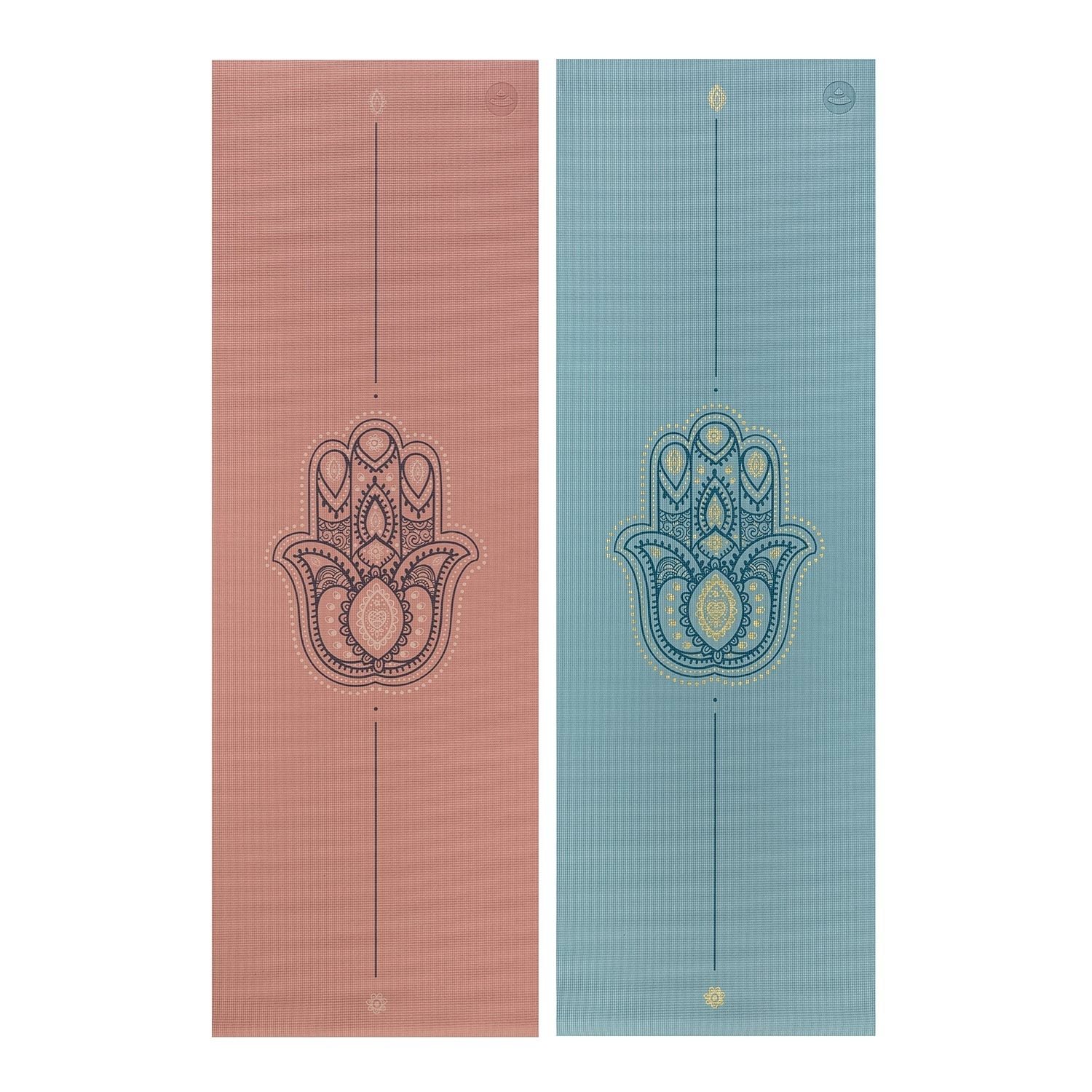 Tappetino Yoga Design - MANO HAMSA - Leela Collection - color Azzurro